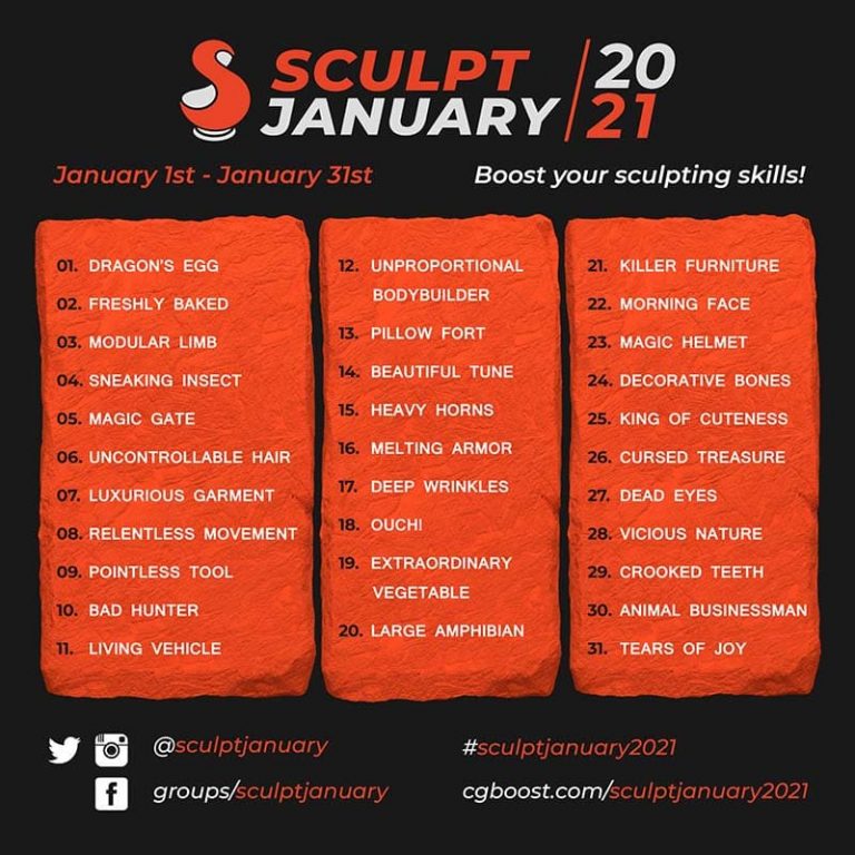 [〆切2021年01月31日] CGBOOST SCULPT JANUARY 2021 | CGinterest