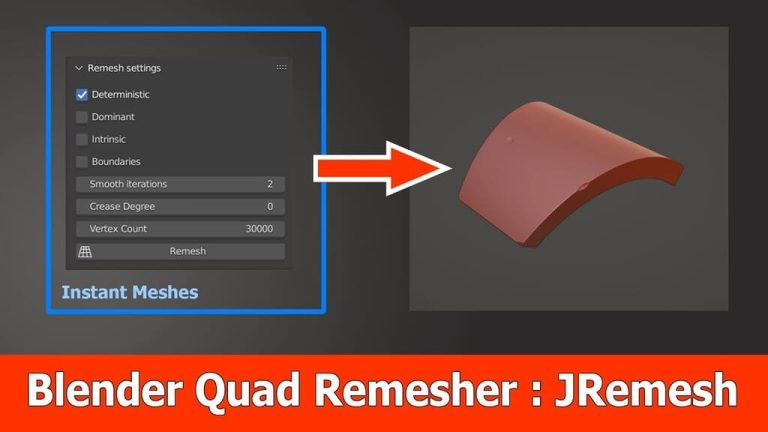 Blenderで Instant Meshes が利用できるようになる無料アドオン JRemesh Tools | CGinterest