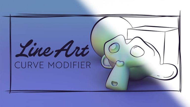 3Dオブジェクトをラインアート作品に変換する Blender ジオメトリノードツール『Line Art Curve Modifier ...
