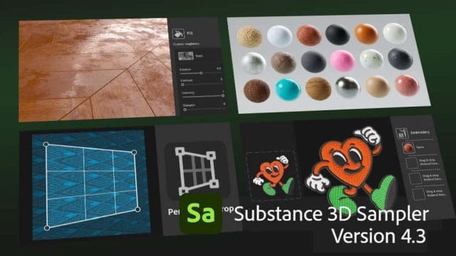 Adobe Substance 3D Sampler 4.3 がリリース！テクスチャジェネレーター、更新された刺繍フィルター、遠近法クロップ ...